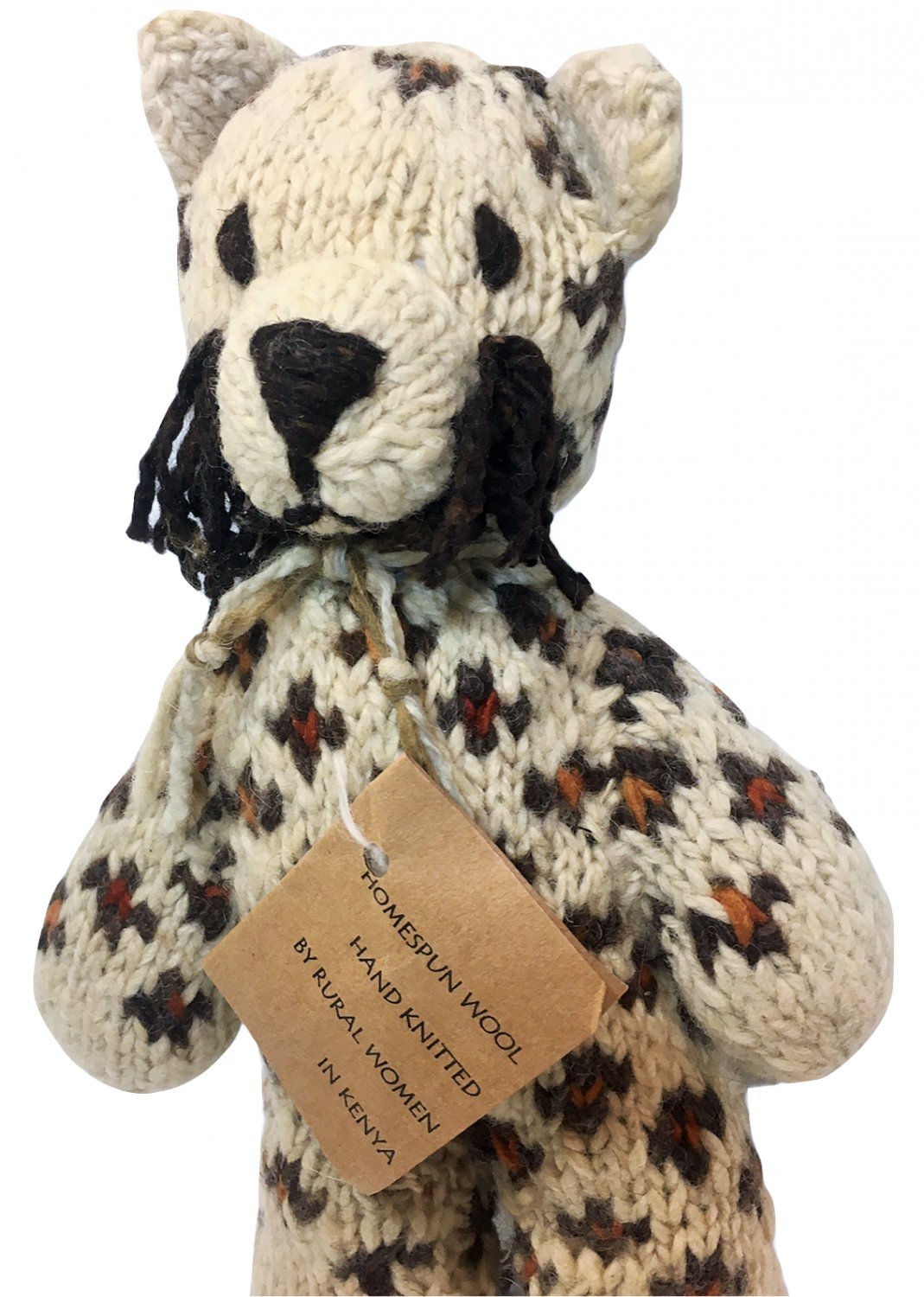 RARE Kenya HomeSpun Wool Leopard Plush Jaguar Cheetah Africa Plush Cat ...