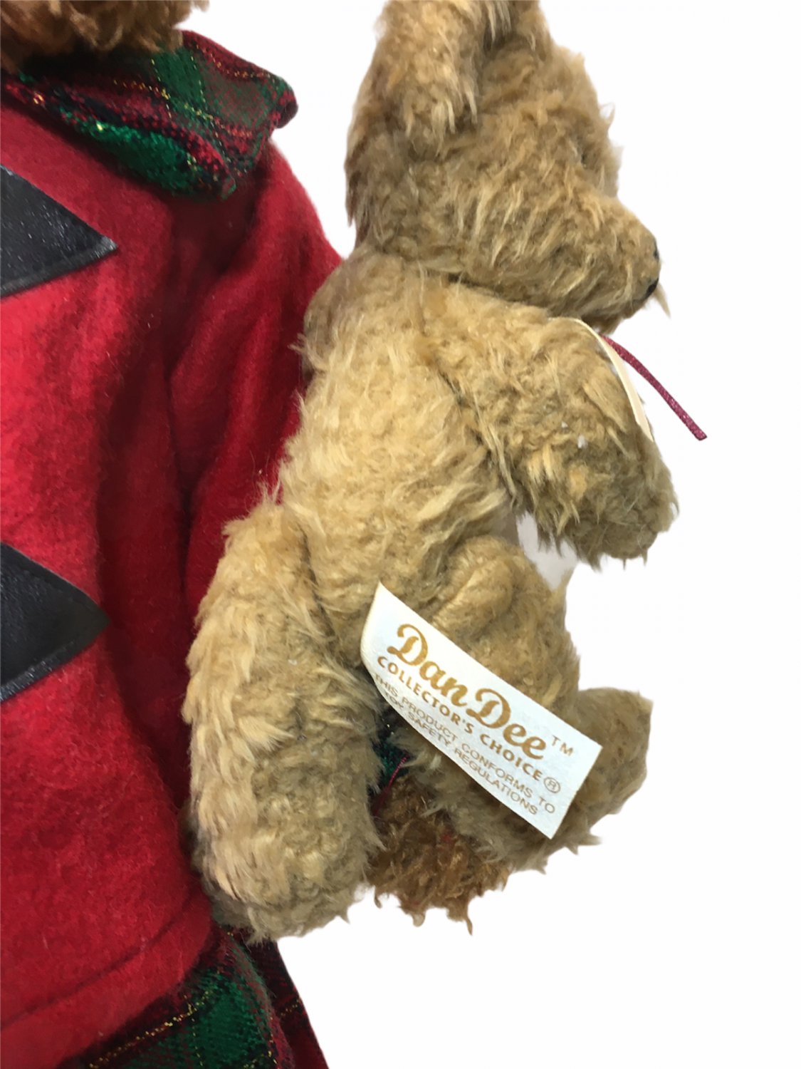 RARE Dan Dee Momma Bear & Cub Plush Hugging Christmas Holiday HTF Pom ...