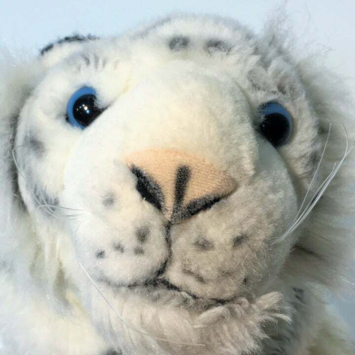 White Siberian Tiger Baby Cub Bean Paws Plush K&M 10"