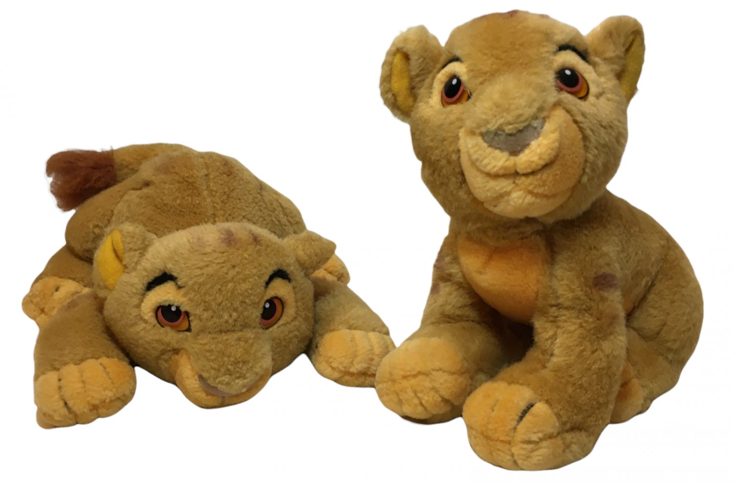 2 Different 1994 Vintage Disney Store Baby SIMBA Cubs 8" Plush Stuffed ...