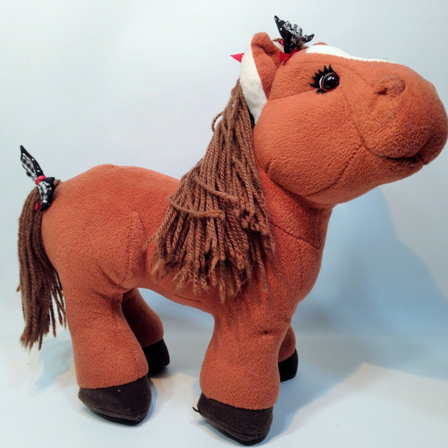 Cabbage Patch Kids CPK Pony Horse Plush Brown White Stuffed Animal w ...
