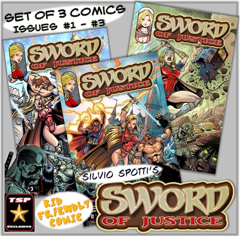 Sword of Justice Comic Set #1-#3