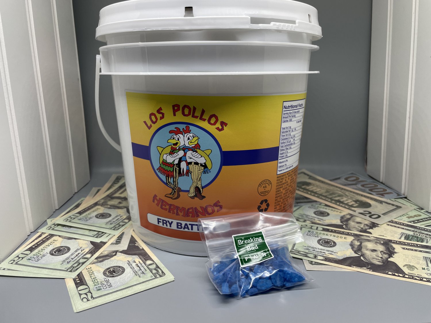 Breaking Bad Los Pollos Hermanos Large 8" tall Fry Batter 1 Gallon ...