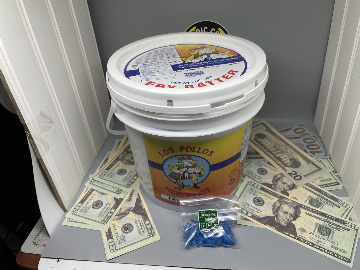 Breaking Bad Los Pollos Hermanos Large 8" tall Fry Batter 1 Gallon ...