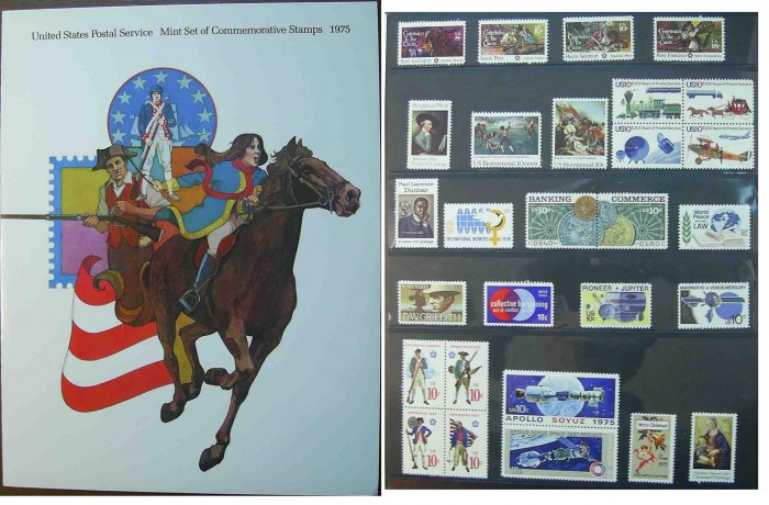 1975 USPS Commemorative Album with complete set of Unused stamps E5186