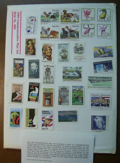 1984 USPS Commemorative Album with complete set of MNH stamps E5997,8709