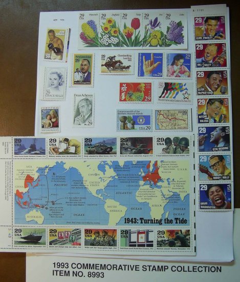 1993 USPS Commemorative Album with COMPLETE SET of MNH Stamps E5997,6920