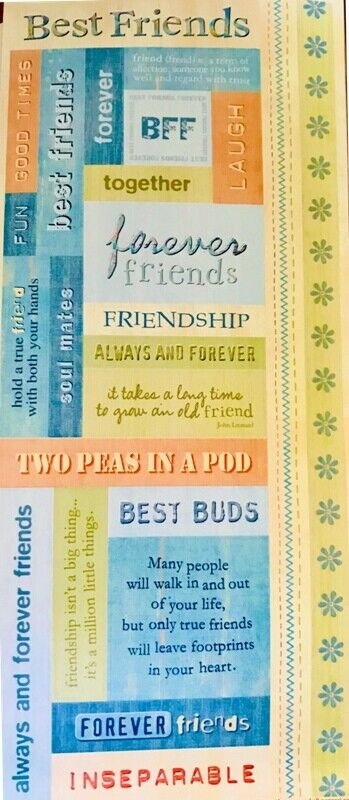 **RARE** GIRL/BEST FRIEND theme Sandylion Scrapbook Stickers -YOU ...