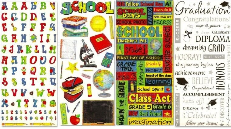 **RARE** SCHOOL theme Sandylion Scrapbook Stickers - YOU CHOOSE DESIGN