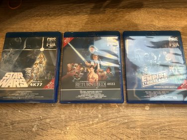 Star Wars 4K77 DNR,Empire Strikes Back Despecialized ,Return Of The Jedi 4K83 DNR Blu-Ray Set Region