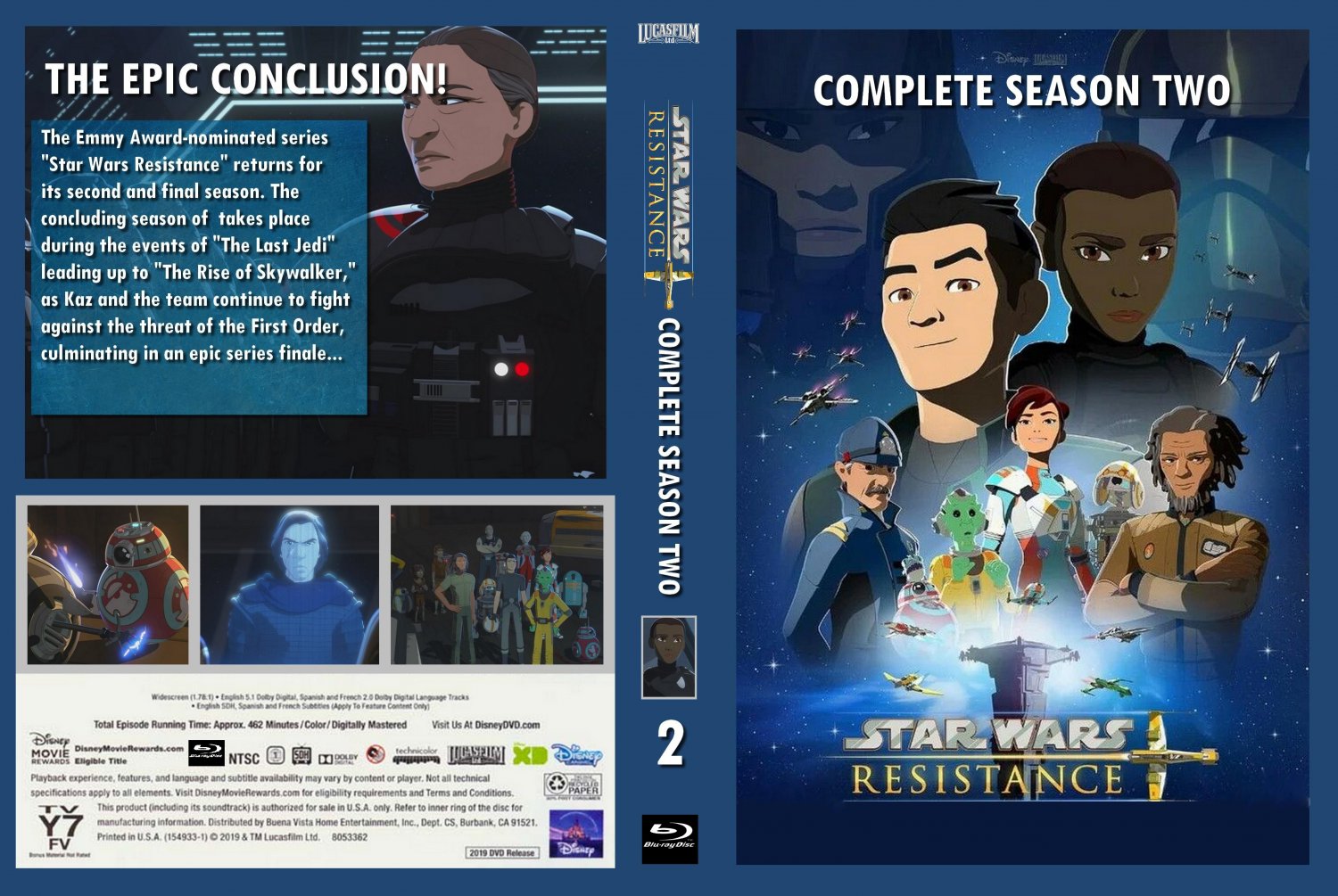 Star Wars Resistance Complete Season 2 - 2 Disc Blu-Ray Region Free ...