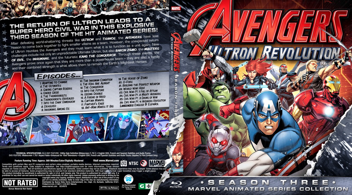 Avengers Assemble: Season 3: Ultron Revolution Blu-Ray Region Free ...