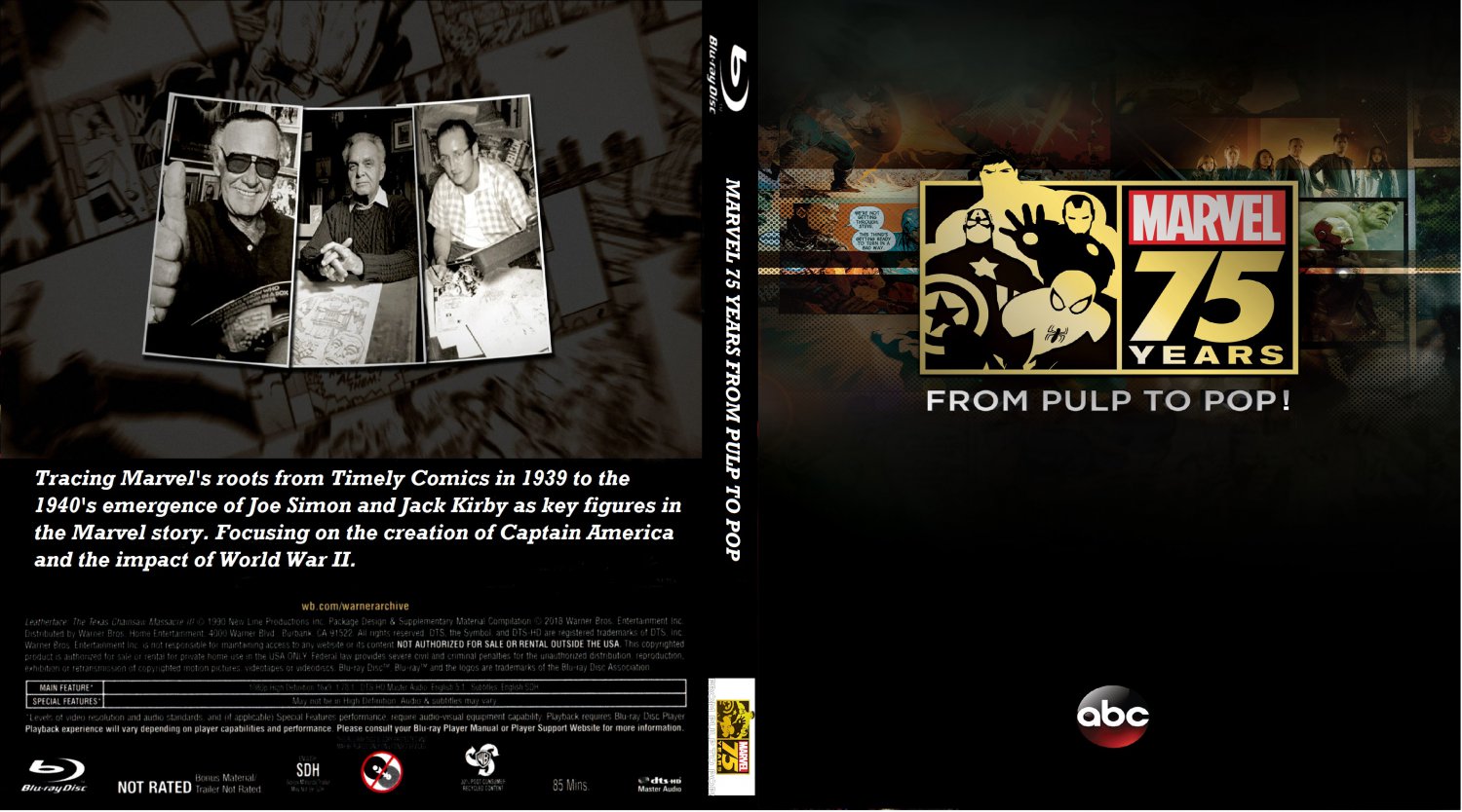 Marvel: 75 Years, From Pulp to Pop! Blu-Ray Region Free World Wide Play ...