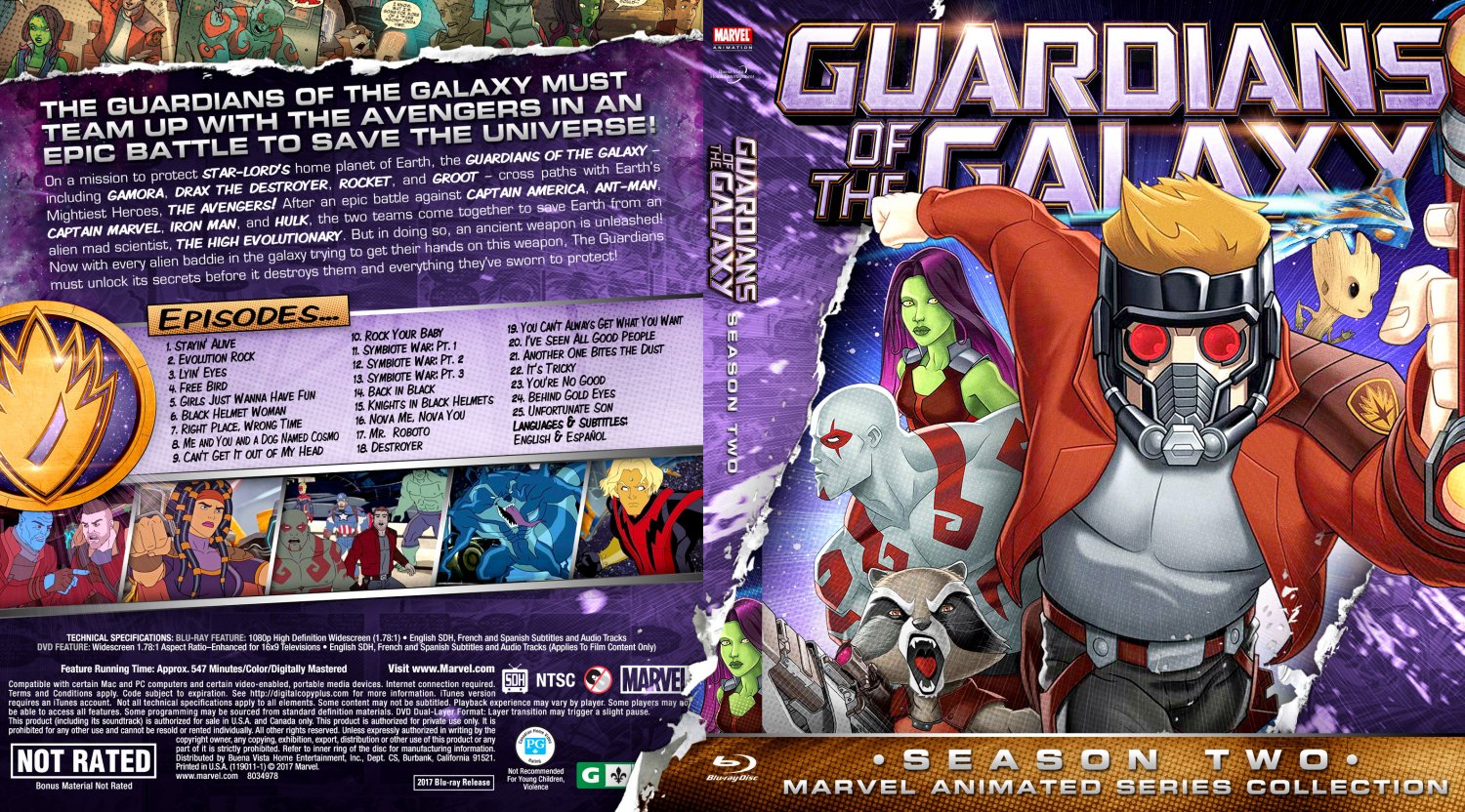 Guardians of the Galaxy Season 2 The Complete 2nd Season Blu-Ray Region ...
