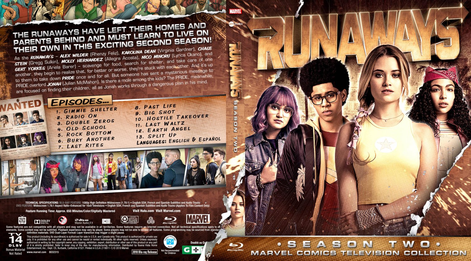 Runaways Season 2 The Complete 2nd Season Blu-Ray Region Free World ...