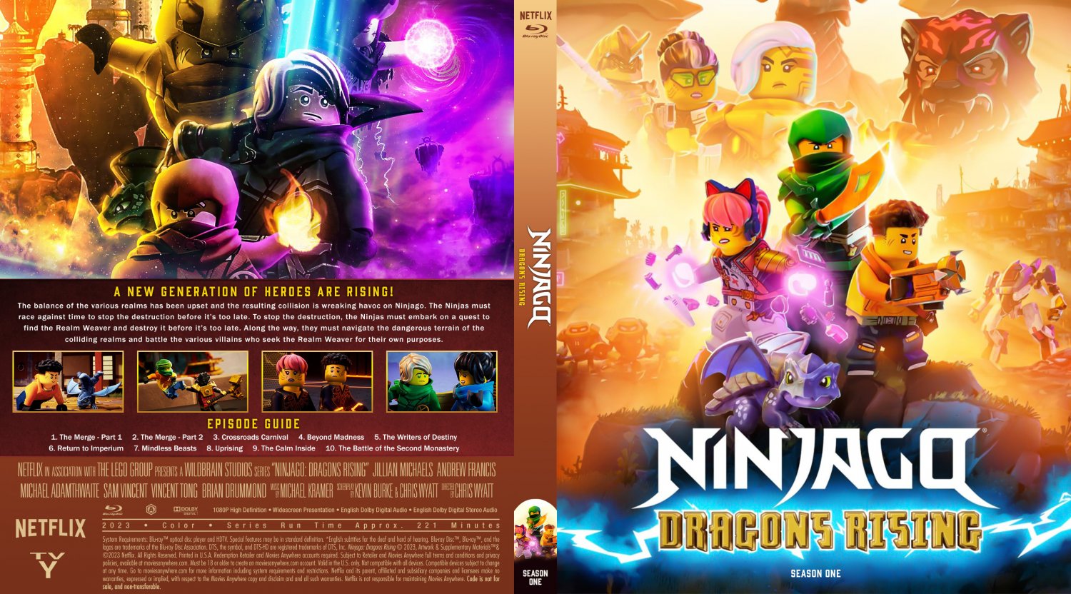 LEGO Ninjago Dragons Rising Season 1 Part 1 Blu-Ray Region Free World ...