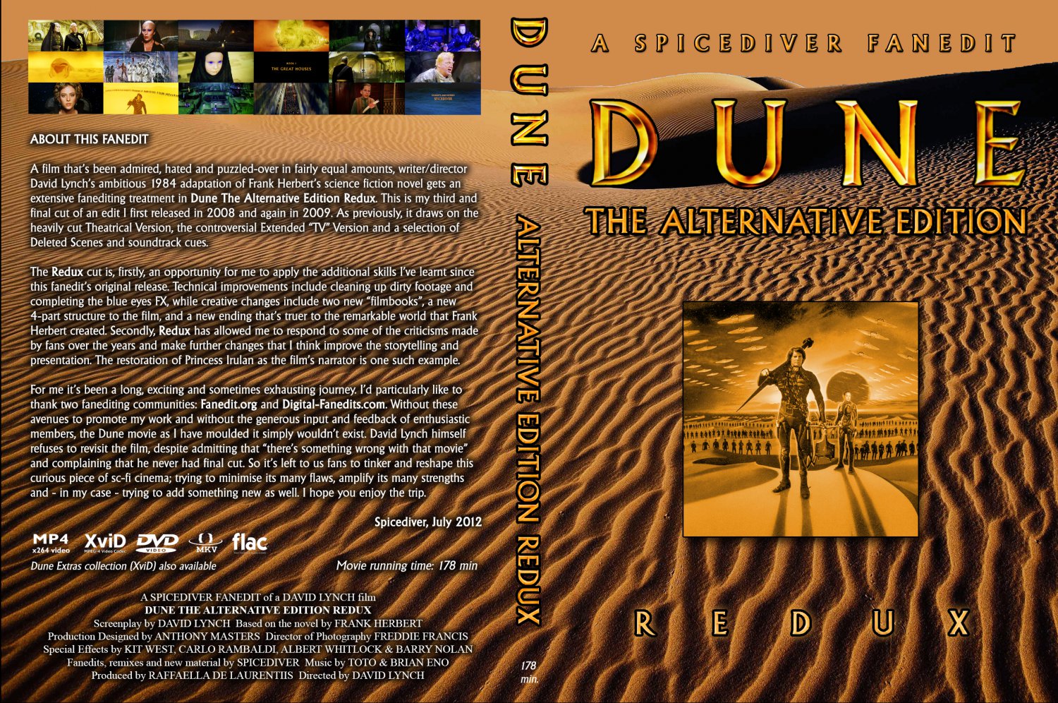 Dune 1984 Spicediver Alternative Endding dvd Region 2 Only