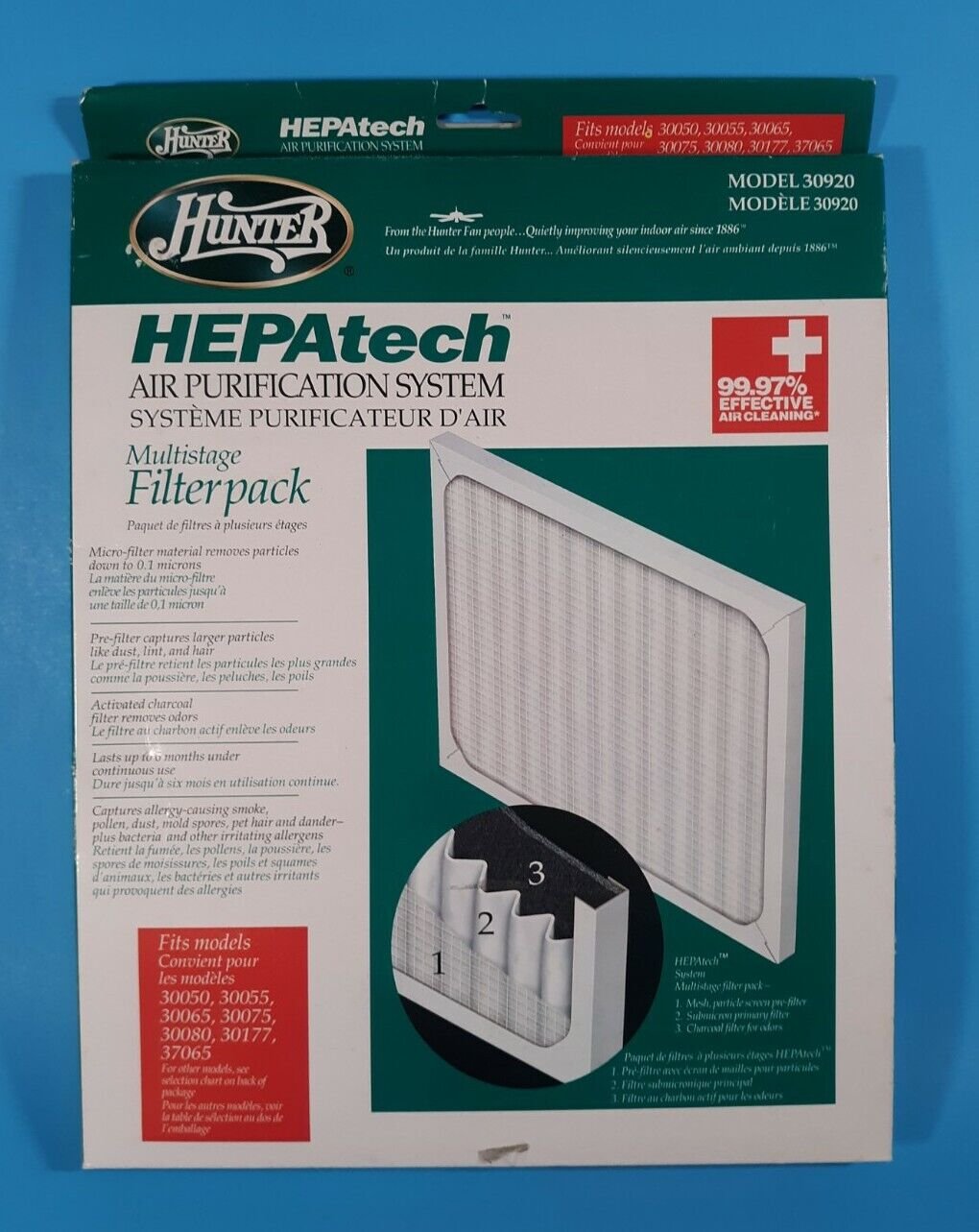 HEPAtech Hunter Air Purification System Activated Charcoal Multistage ...
