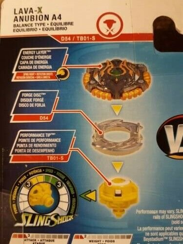 Beyblade Burst TURBO SLINGSHOCK Dual Pack - Lava-X Anubion Spiral ...