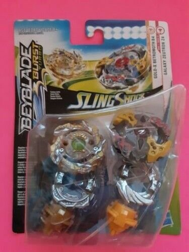 NEW! Beyblade Burst TURBO SLINGSHOCK Dual Pack - GOLD X BETROMOTH ...
