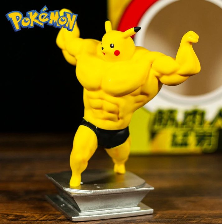 Pokemon Pikachu Figure Muscle Toy