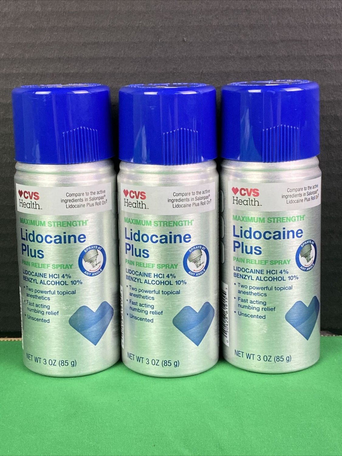 3 Pack Maximum Strength Lidocaine Plus Pain Relief Spray