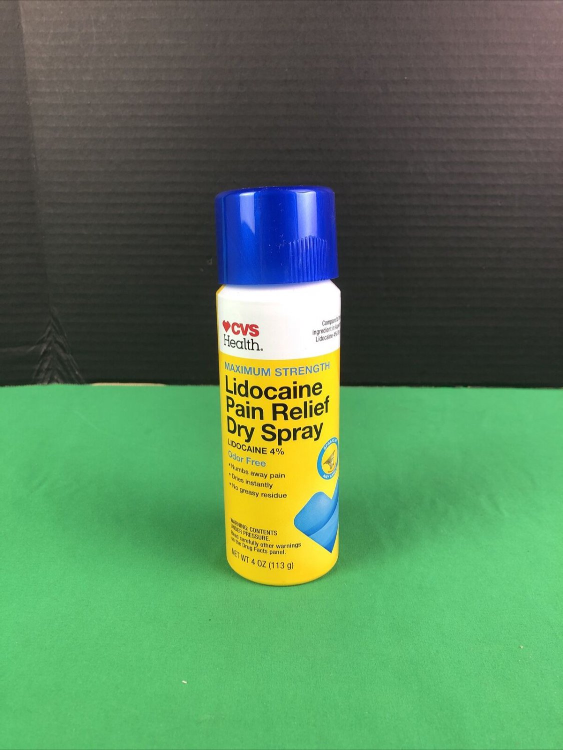 Maximum Strength Lidocaine Pain Relief Dry Spray Odor