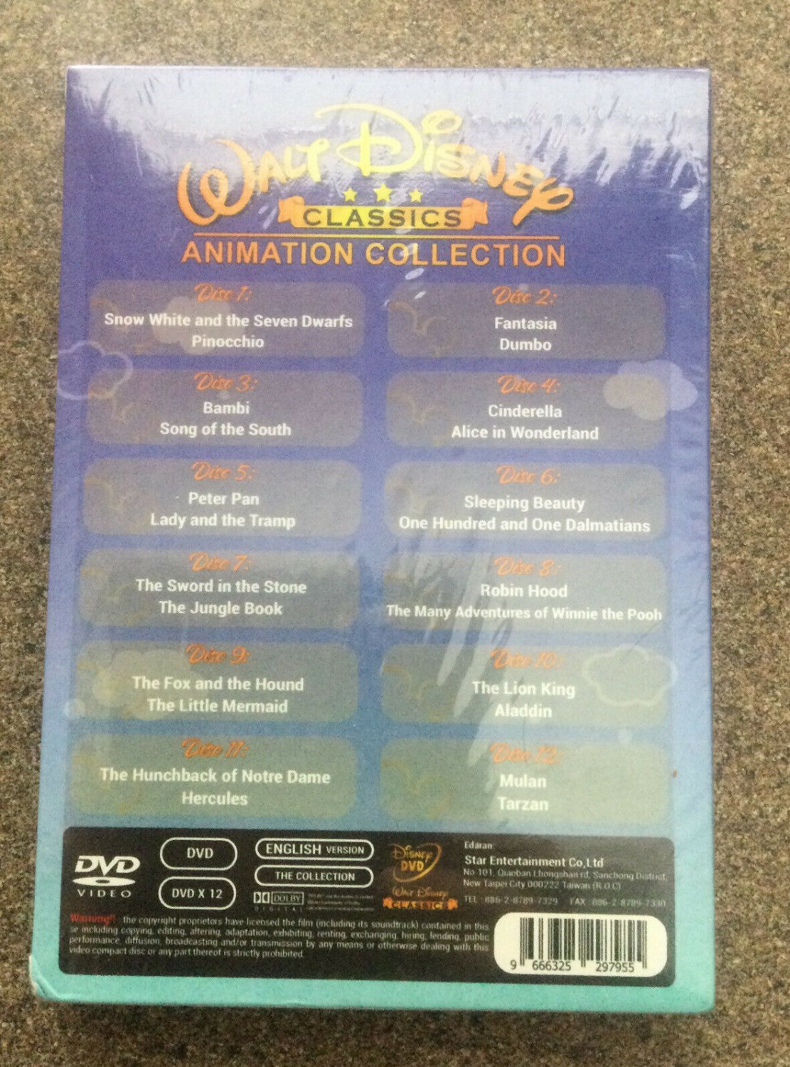 Walt Disney Classics 24-Movies Animation Collection DVD Box Set