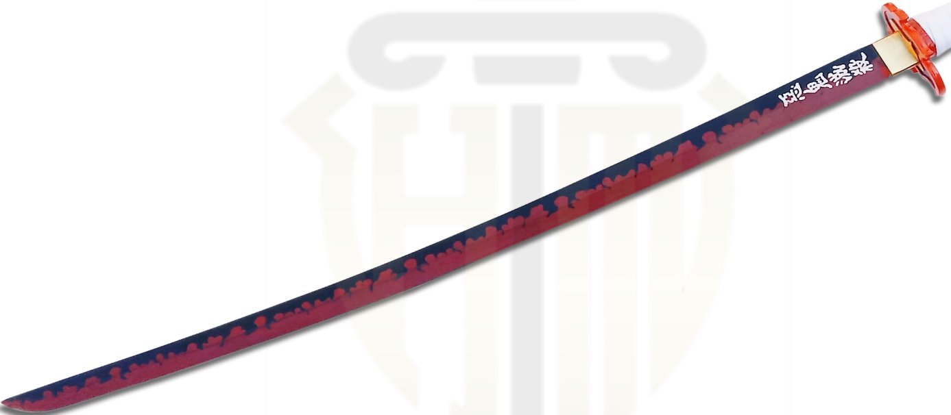 Full Tang Rengoku Sword Demon Slayer Swords Orange Nichirin Blade ...