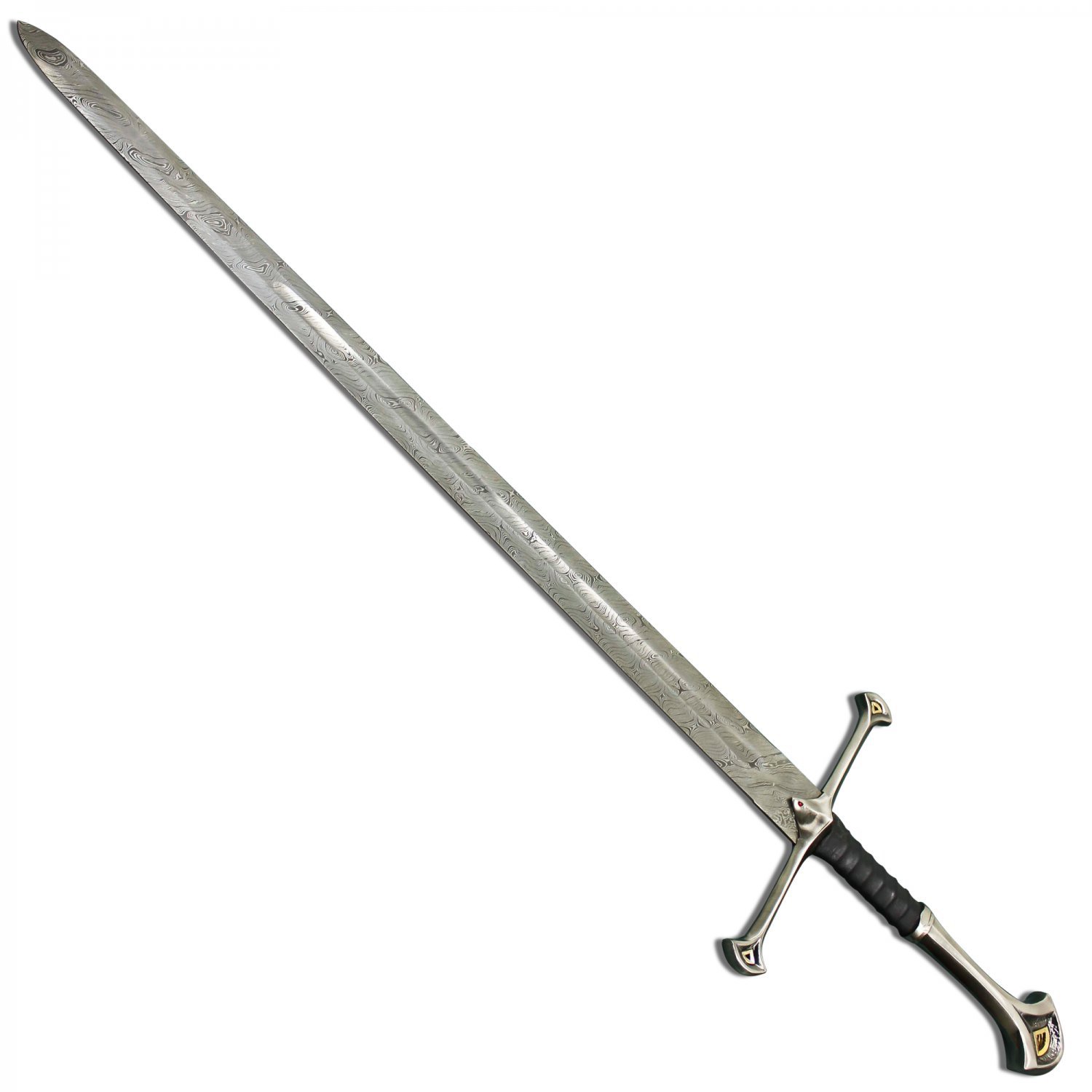 45" Damascus Anduril Narsil Sword of King Aragorn from Lord of The Rings