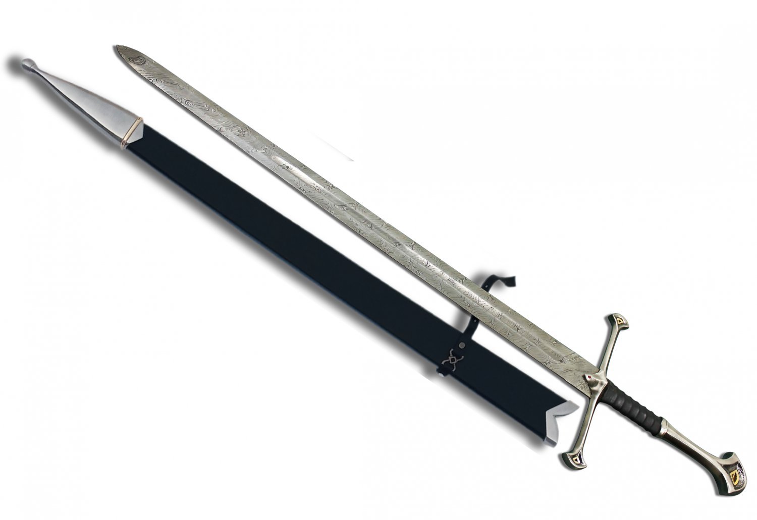 45" Damascus Anduril Narsil Sword of King Aragorn from Lord of The Rings
