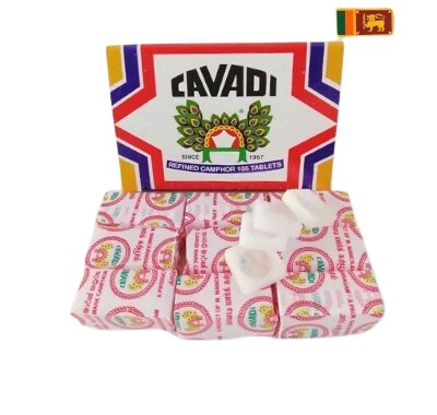 Camphor tablet Cavadi Refined Camphor Fire Light Tablets 105 Tablets ...