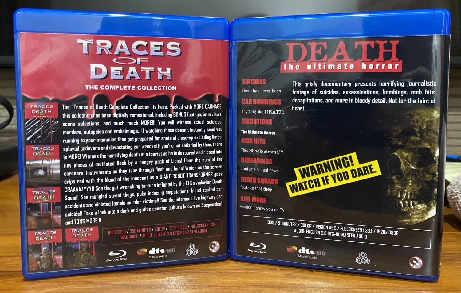 Traces of Death Collection Blu-Ray + Death: The Ultimate Horror Blu-Ray ...