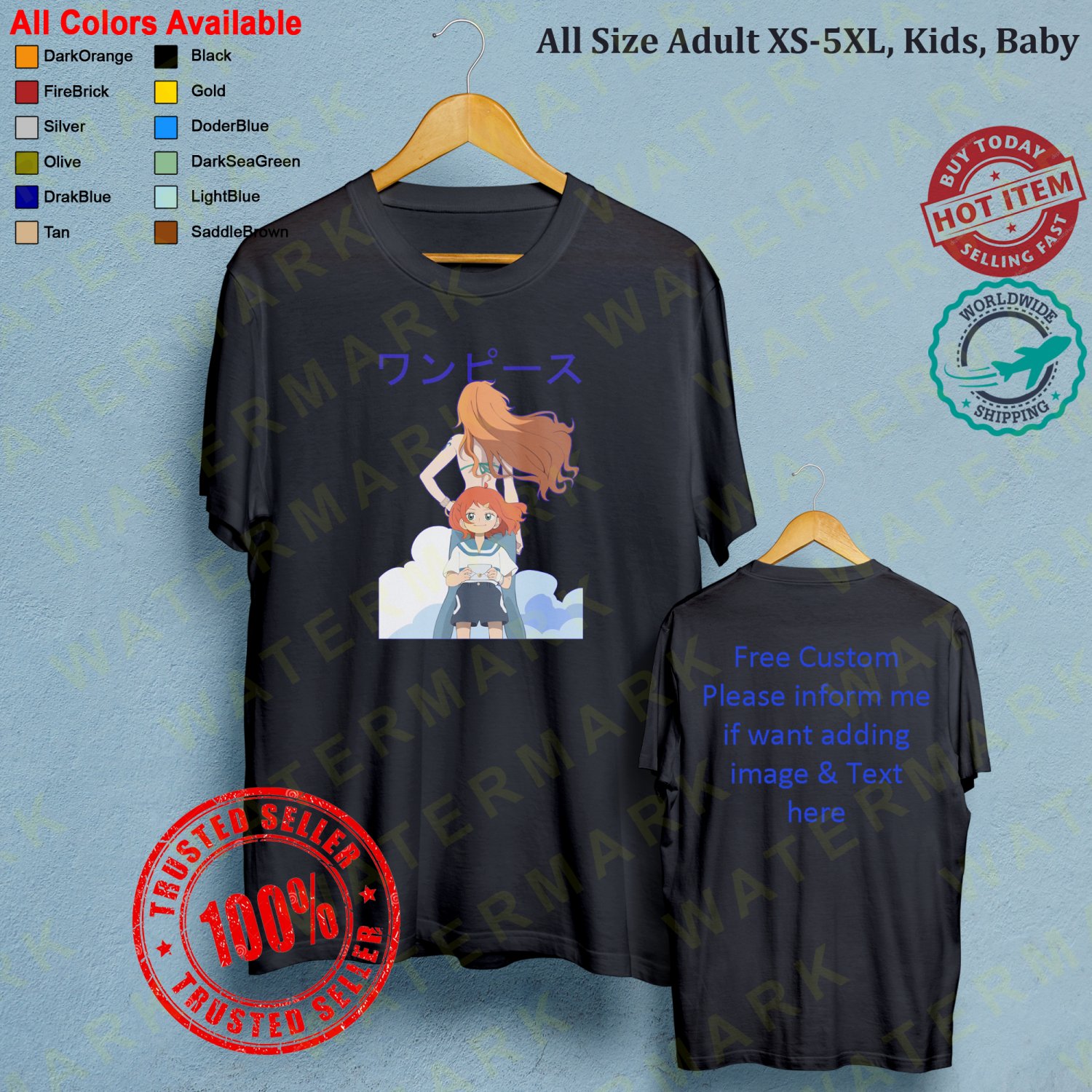 5 ONE PIECE FAN LETTER - NAMI T-Shirt Concert Album Shirt Adult S-5XL