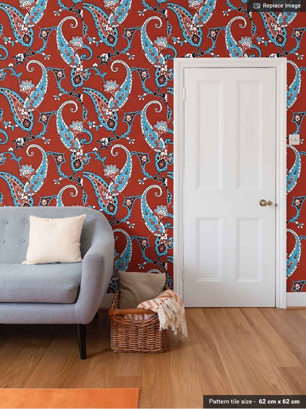 wall paper designs no117/5 - traditional - living room