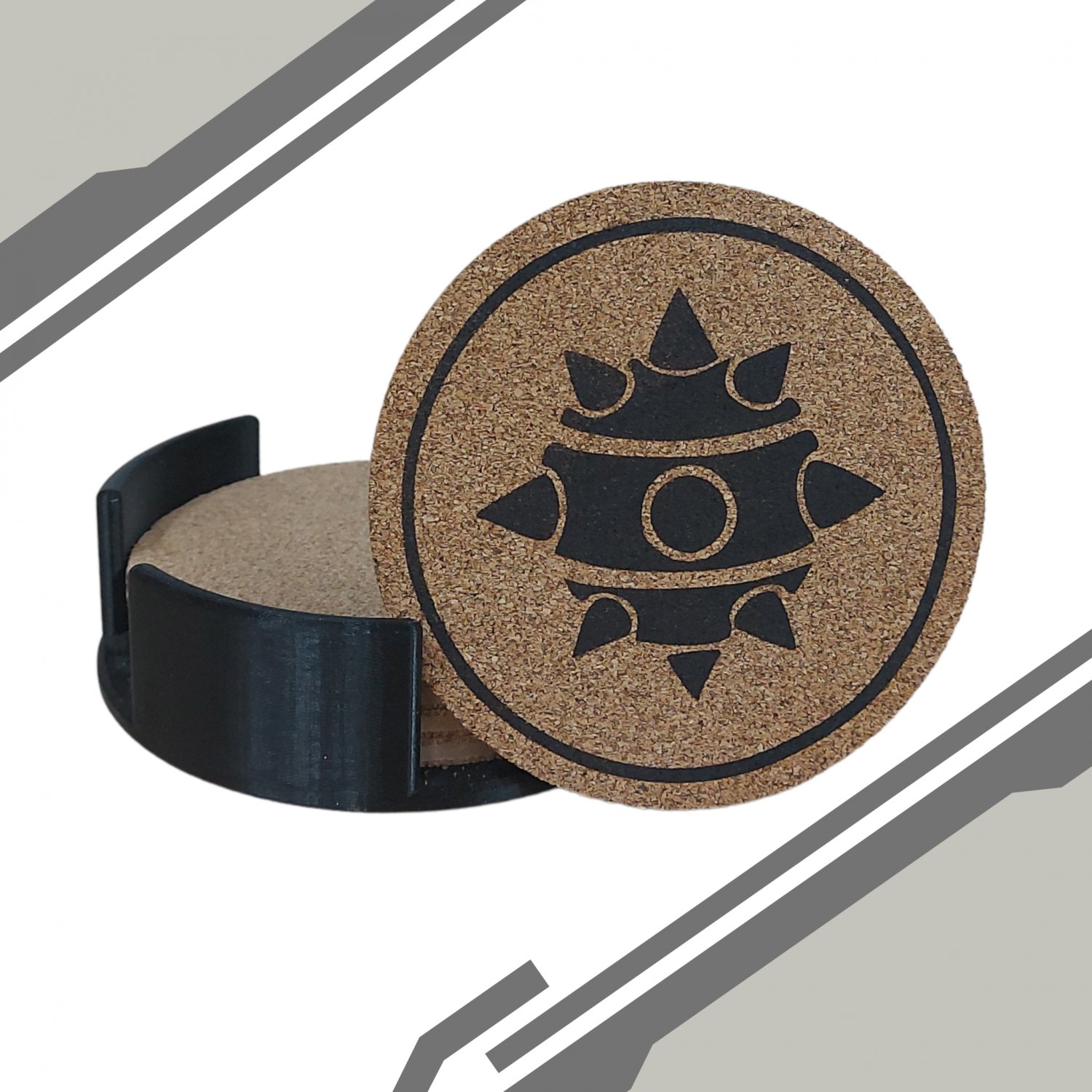 Team Fortress 2 Laser Engraved Cork Drink Coasters With Holder ...