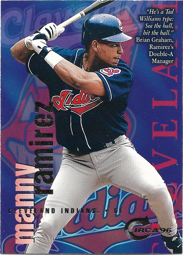 Manny Ramirez 1996 Skybox Circa #37 Cleveland Indians Baseball Card