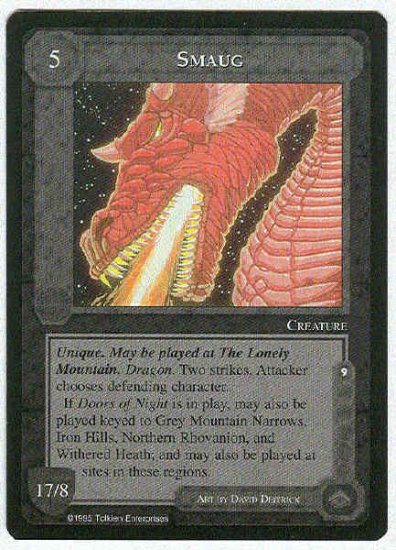Middle Earth Smaug Wizards Limited Rare Game Card