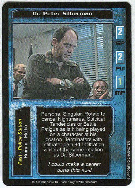 Terminator CCG Dr. Peter Silberman Rare Game Card Unplayed