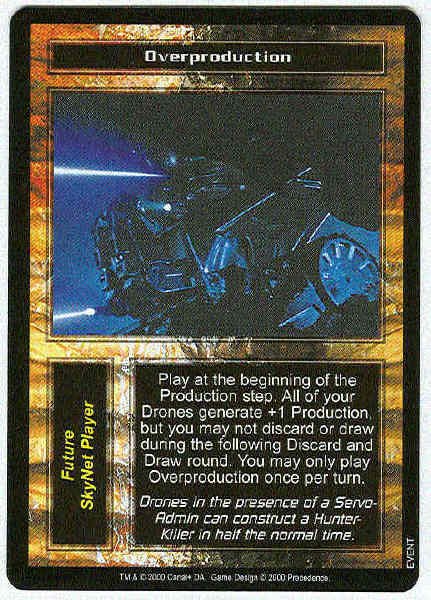 Terminator CCG Overproduction Rare Game Card Unplayed