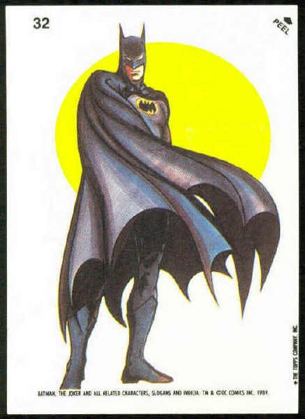Batman 1989 Topps #32 Puzzle Sticker Trading Card