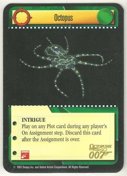 James Bond 007 CCG Octopus Game Card Octopussy