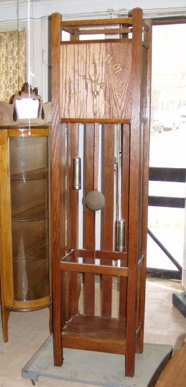 L&JG Stickley mission arts&crafts oak grandfather clock