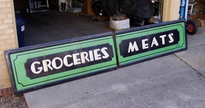 1920s KROGER porcelain store front signs