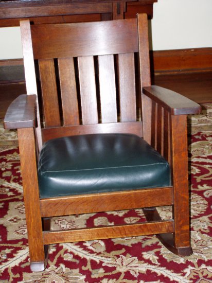 Harden mission arts&crafts slat side oak rocker