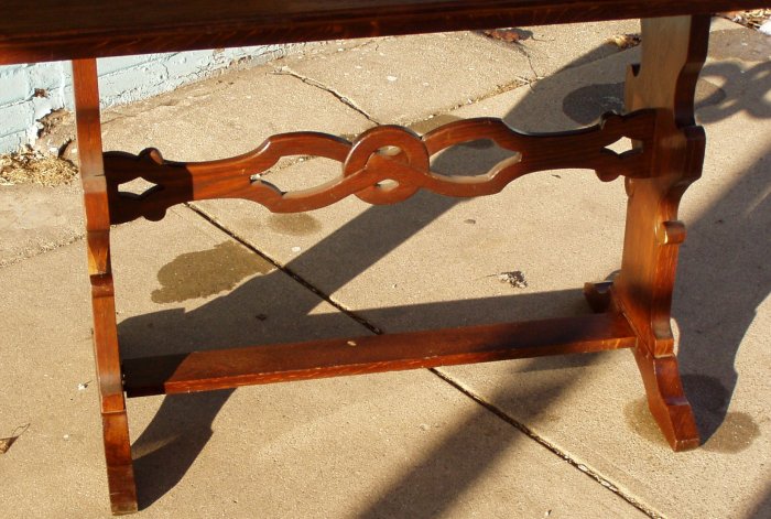 Limbert style mission arts&crafts oak trestle table