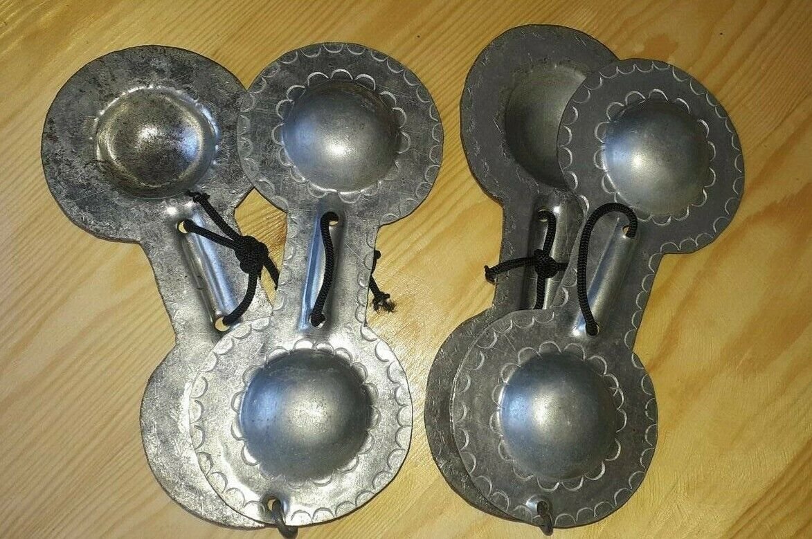 Moroccan Pair Morocco Gnawa Iron Castanets Qaraqueb Qraqeb Castanettes ...