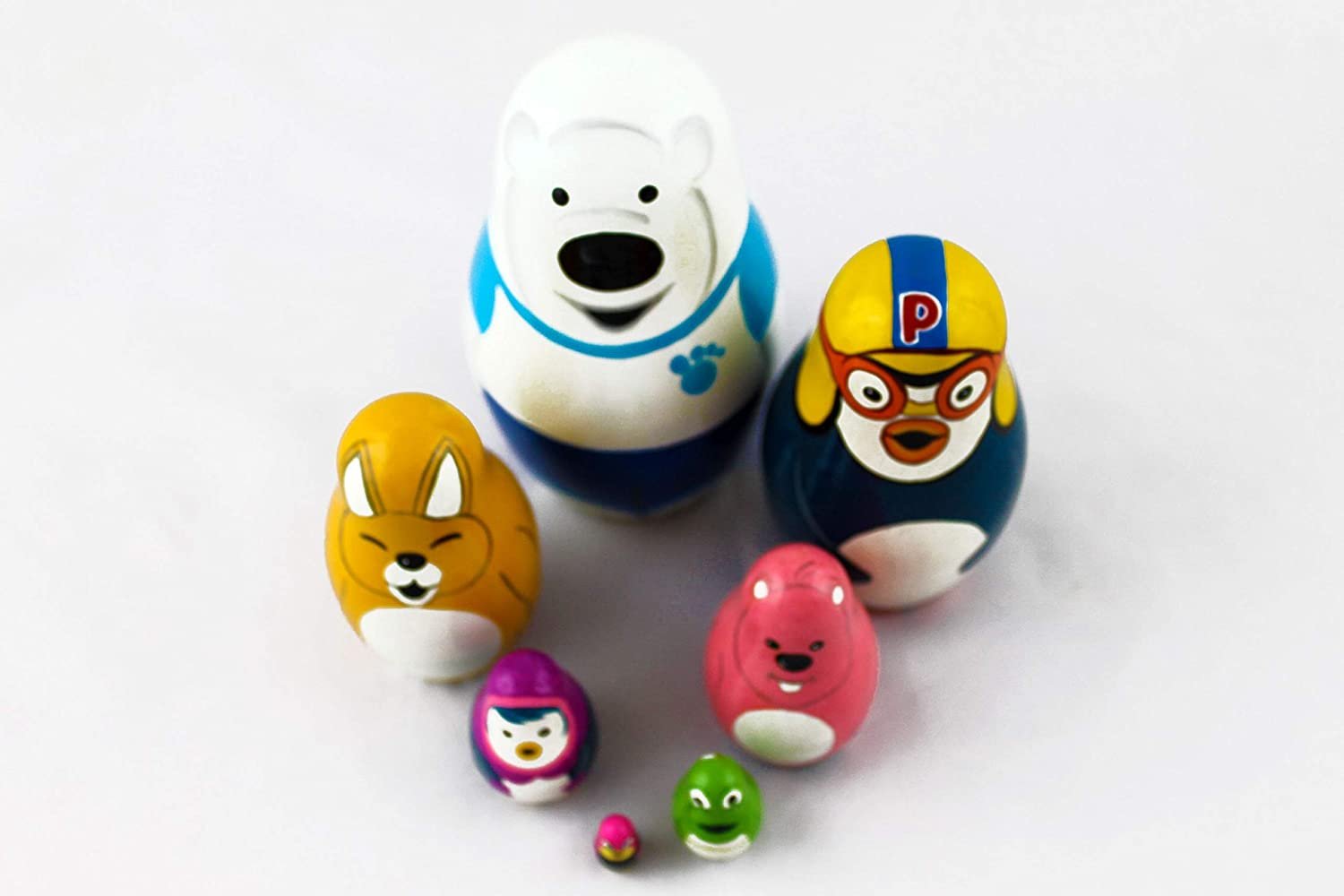 Russian Nesting Dolls Cartoon Characters Pororo The Penguin 7 pcs ...