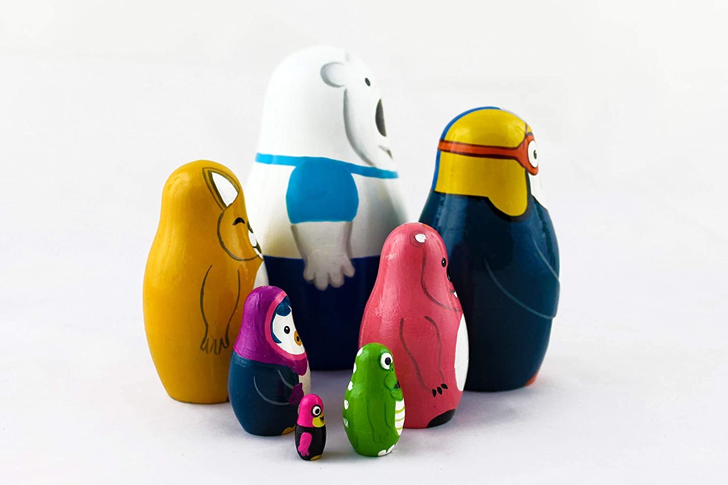 Russian Nesting Dolls Cartoon Characters Pororo The Penguin 7 pcs ...