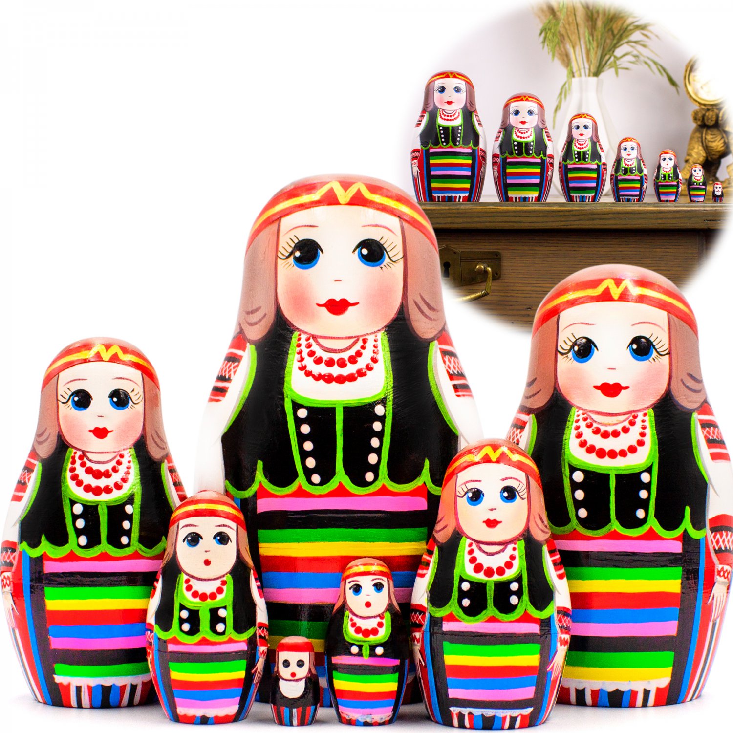 Nesting Doll in Ukrainian Traditional Clothes - Handmade Ukrainian ...